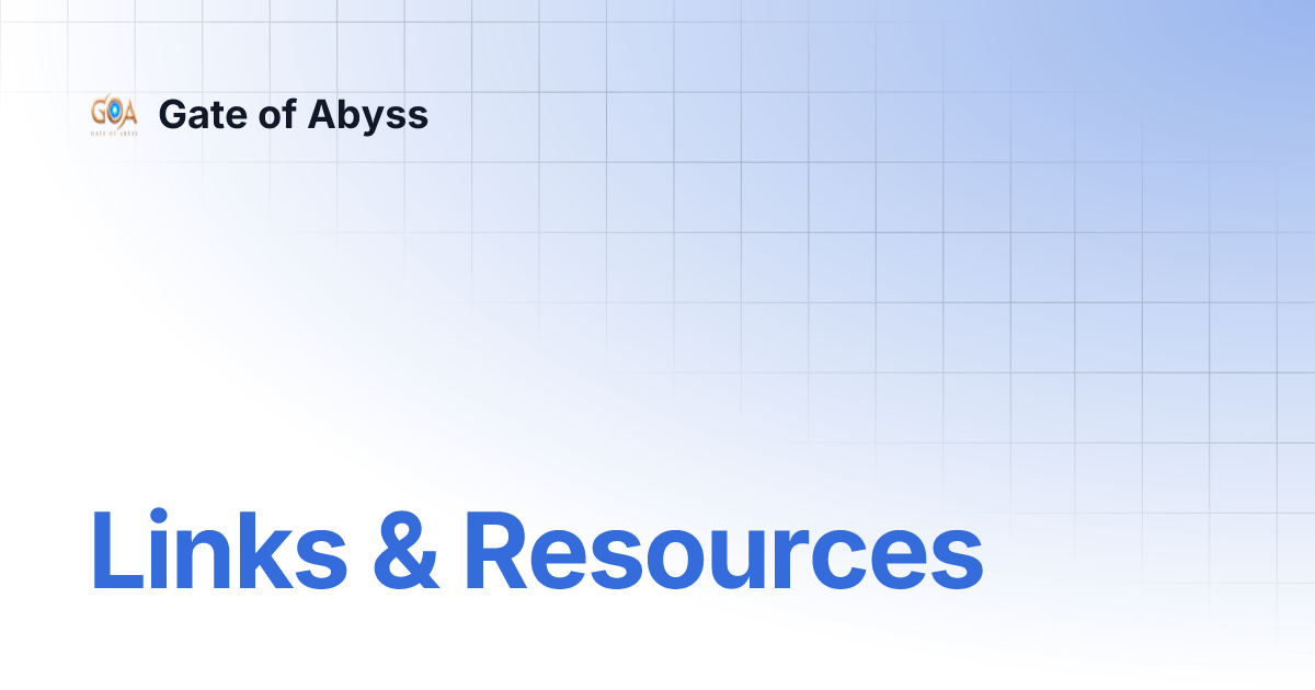 Links & Resources | Gate of Abyss